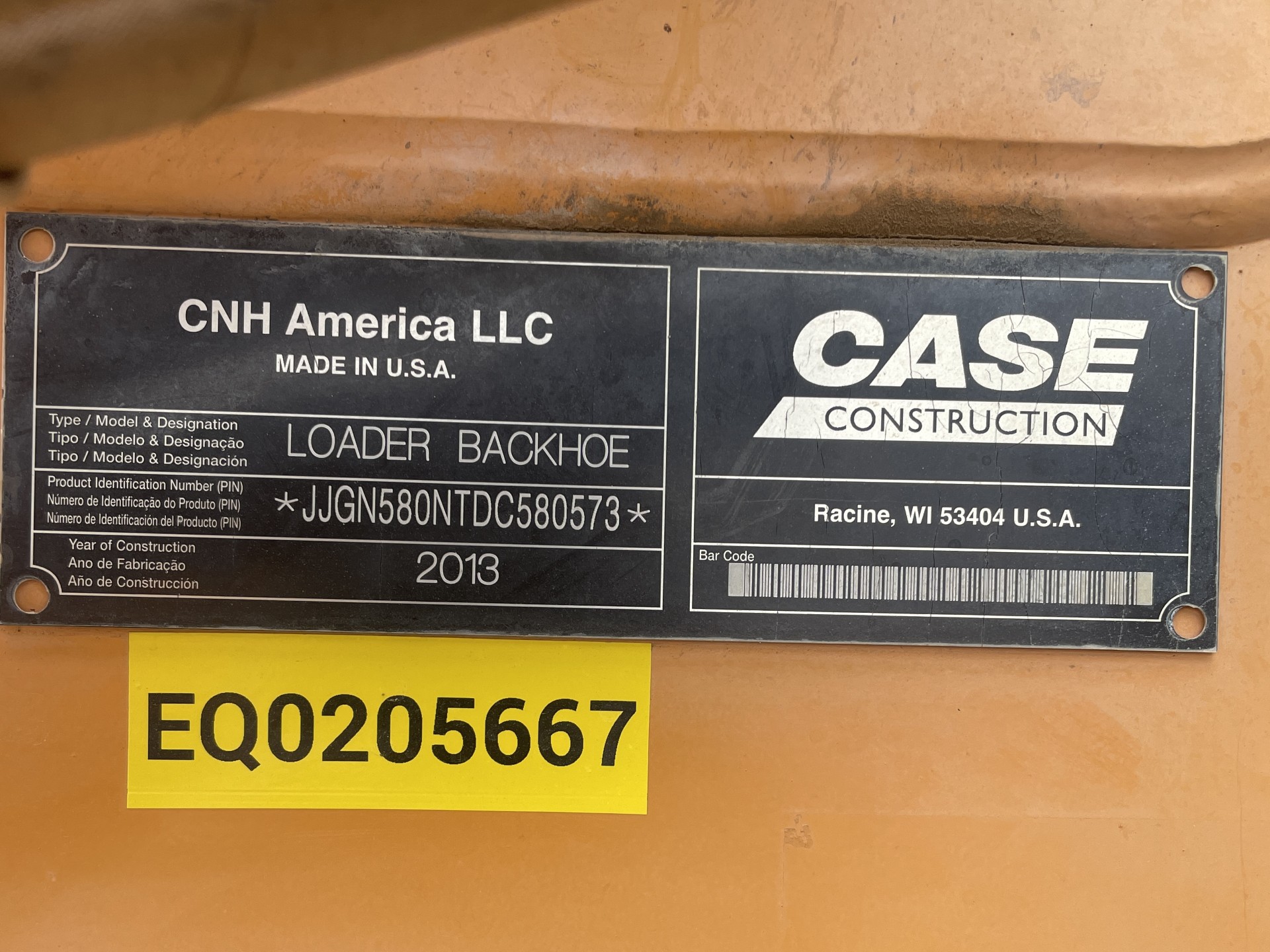 2013 CASE 580N Backhoe - ASCO Equipment